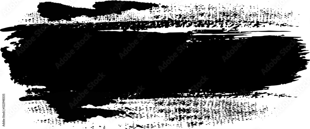 Grunge Paint stripe Vector brush Stroke, Black labels, background ...