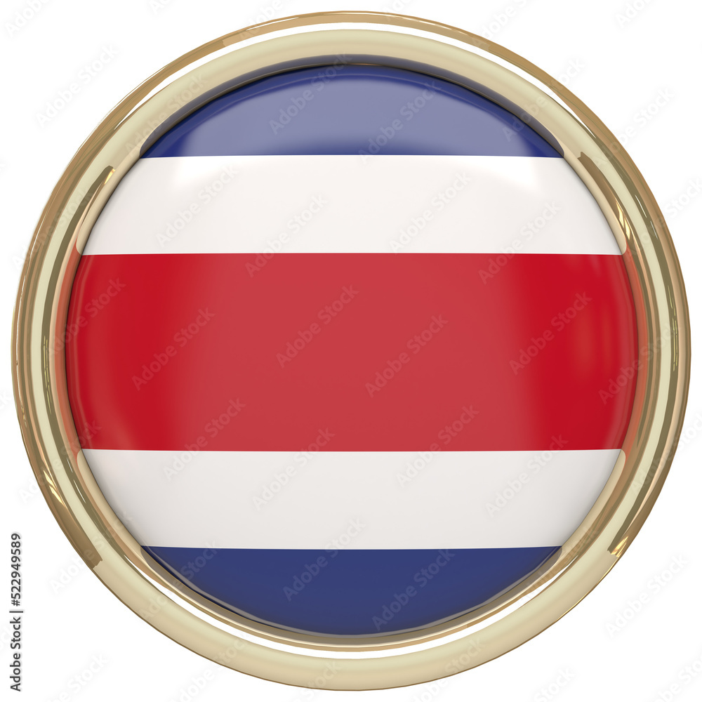 Isolated Badge with the Costa Rican flag on transparent background ...
