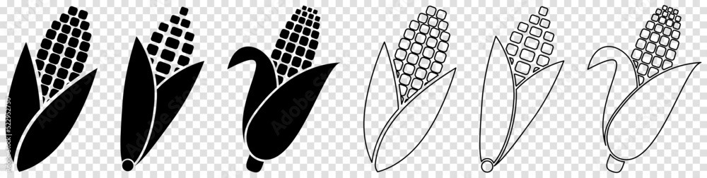 Corn icons. Design for web and mobile app. Vector illustration isolated ...