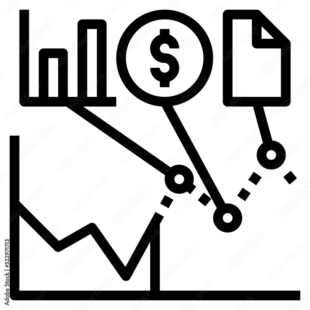 Predictive analytics ai artificial intelligence - outline icon Stock ...