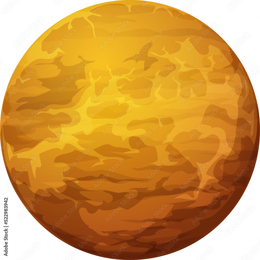 Cartoon Venus solar system planet planetary sign Stock Illustration ...