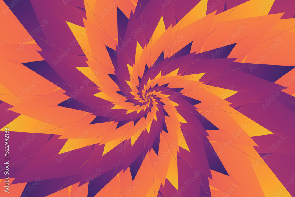 Beautiful abstract illustration in the form of a flower, which consists ...