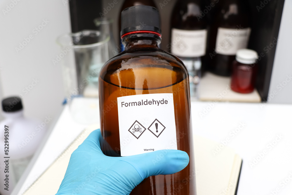 Formaldehyde in bottle, chemical in the laboratory Stock Photo | Adobe ...