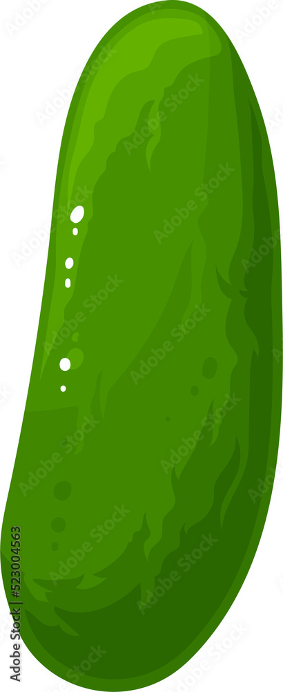 Pickle cucumber gherkin flat cartoon fresh veggie Stock Illustration ...