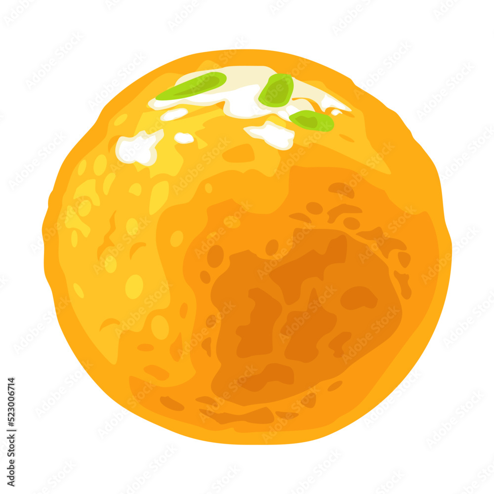 Indian traditional sweets Ladoo. Vector realistic color illustration Stock Vector | Adobe Stock