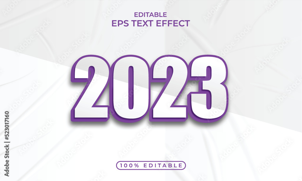 Colorful 2023 editable text effect concept, welcome 2023. vector ...