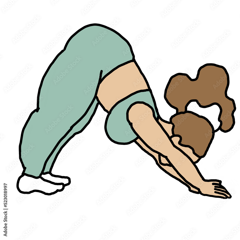 Curvy plus size woman has yoga class and make relaxation pose to be ...