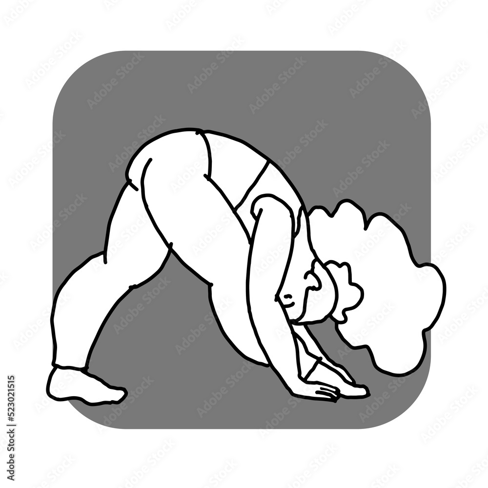 Curvy plus size woman has yoga class and make relaxation pose to be ...