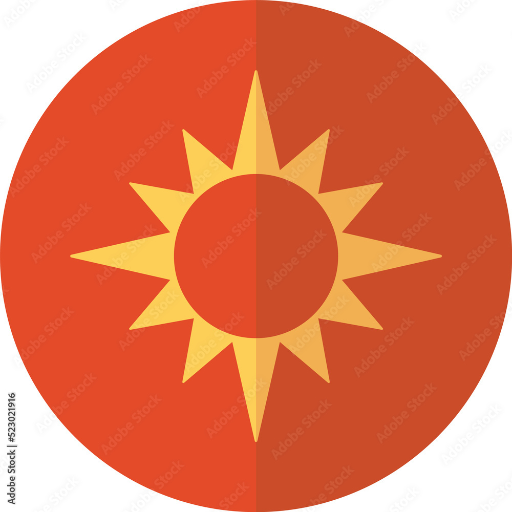 summer circle icon, Seasonal Flat sign design, transparent png Stock ...