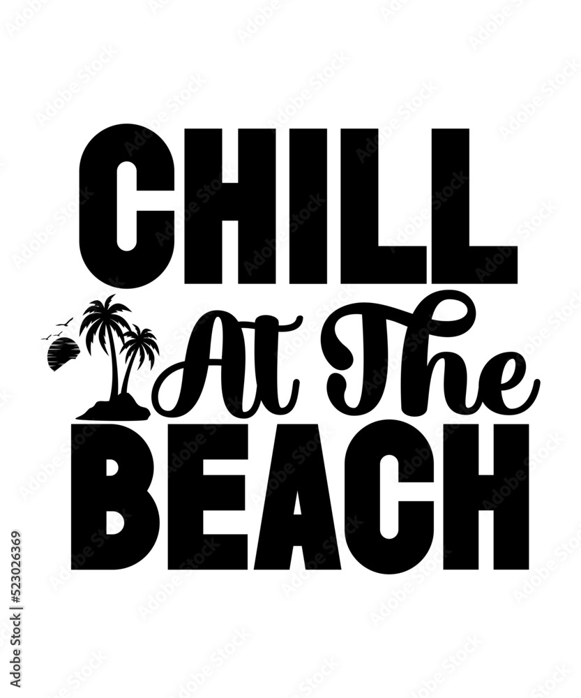 Vecteur Stock Beach svg Bundle, Beach svg designs for shirt, Beach svg ...