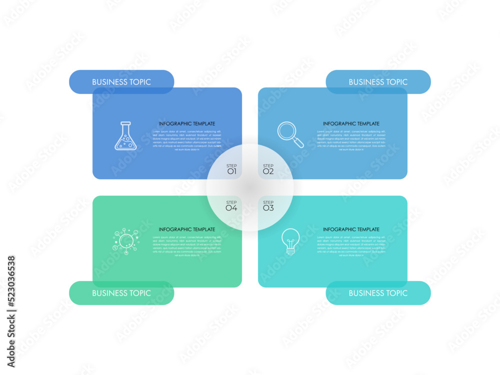 Minimal step infographics design vector and icons can be used for ...
