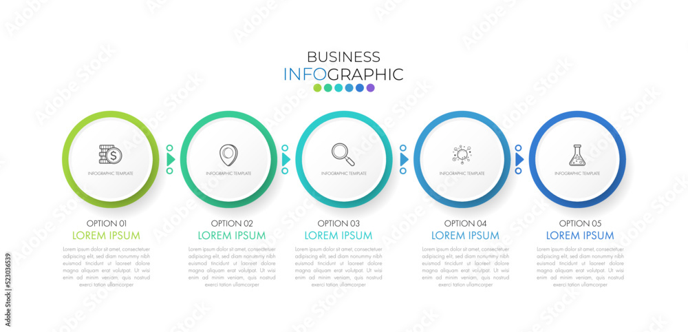 Modern infographic Timeline template can be used for workflow layout ...