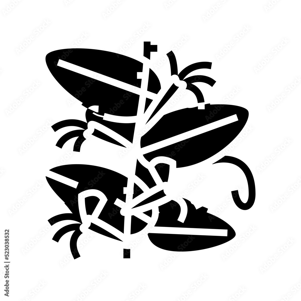 japanese honeysuckle glyph icon vector. japanese honeysuckle sign ...