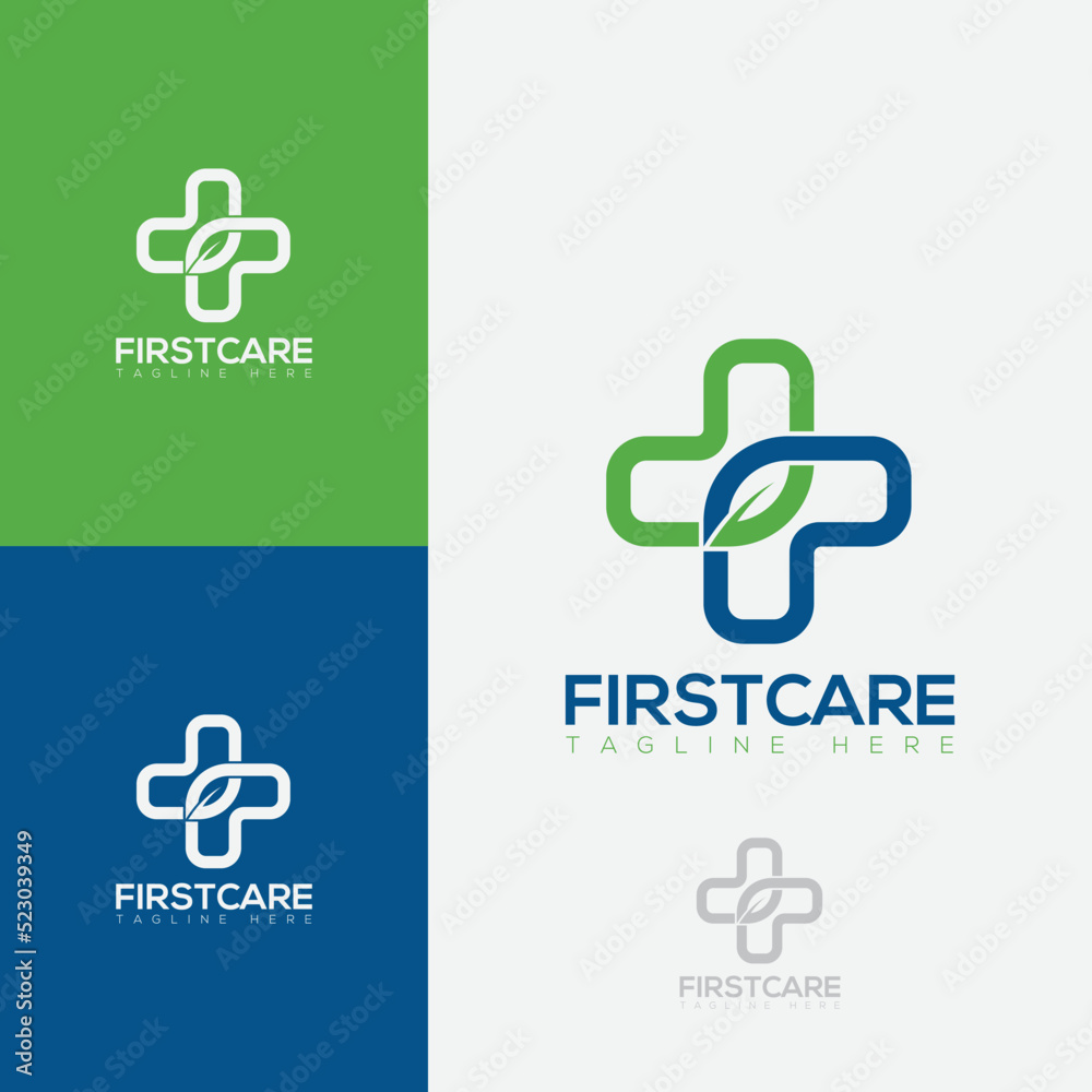 first care medical Logo Symbol. pharmacy Logo Design Flat Vector ...