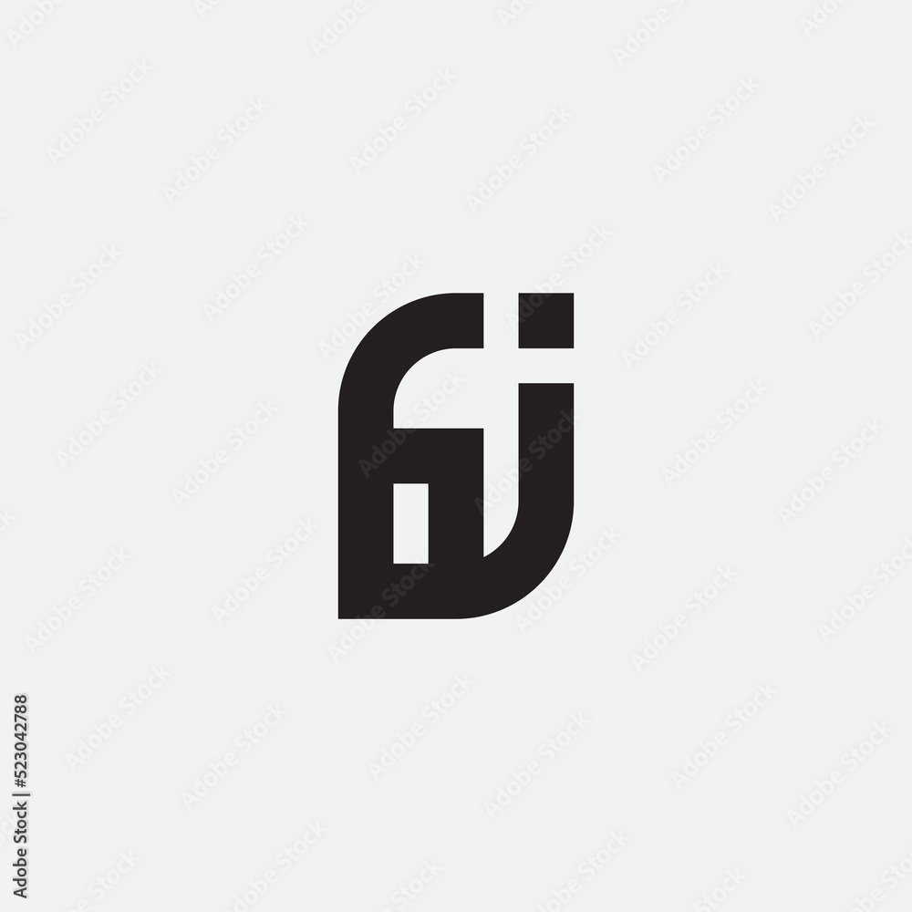 Initial letter GJ monogram logo template. Stock Vector | Adobe Stock