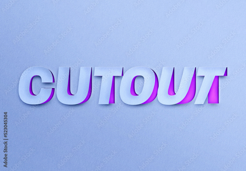 Paper Cut Out Text Effect Mockup Stock Template | Adobe Stock