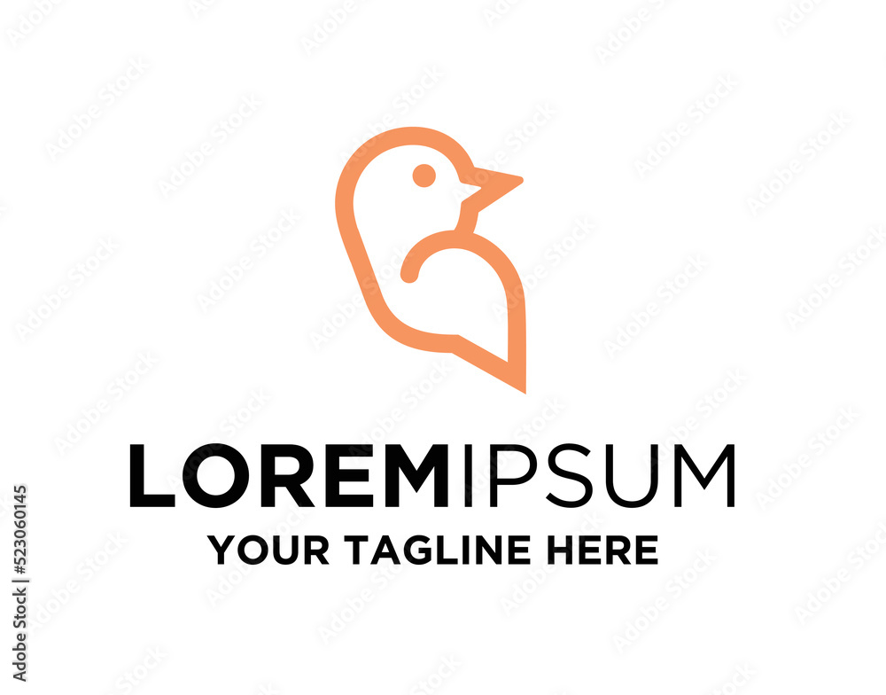 Blue robin logo template, bird logo design, robin logo vector art for ...