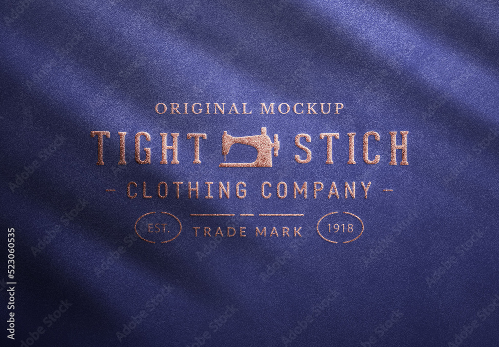 Metal Foil Close-Up Embossed Logo Mockup Stock Template | Adobe Stock