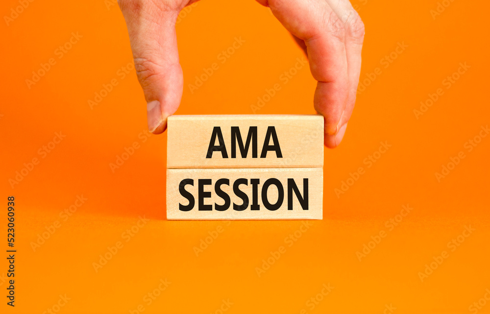 AMA ask me anything session symbol. Concept words AMA ask me anything ...