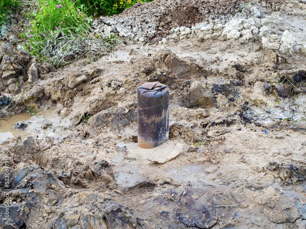 Artesian well plug. Head for an artesian well. Drinking water shortage ...