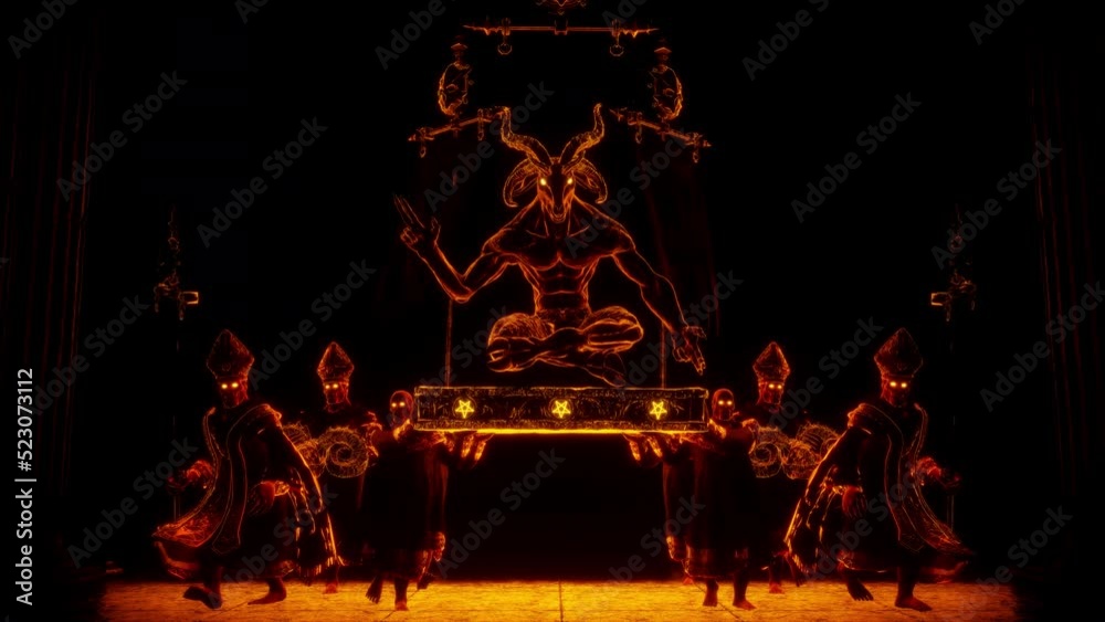 Goat Demon Baphomet VJ Loop – behold to the symbol of hell! Hold your ...