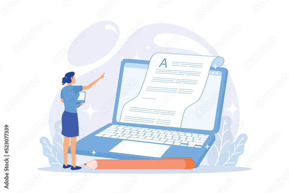 Electronic document. Electronic paper, paperless office, Internet ...