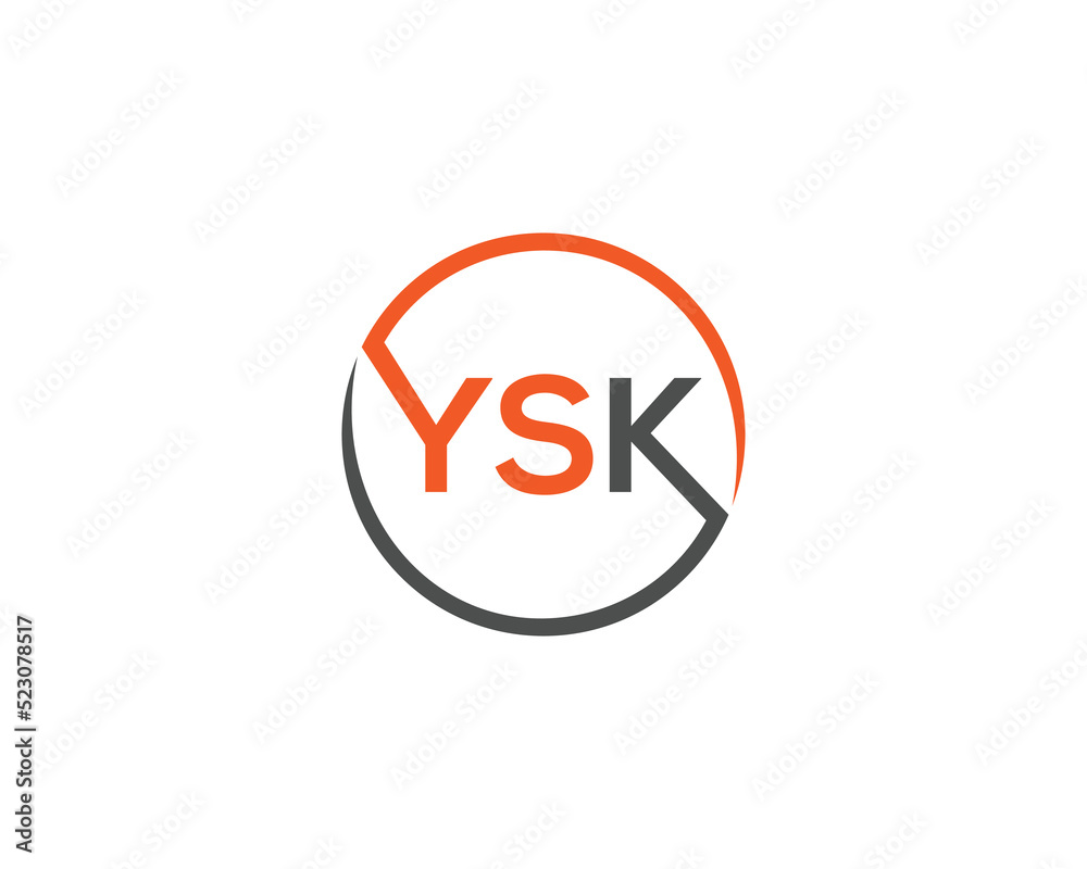 Trendy Letter YSK Logo Design Creative Vector Symbol illustration ...