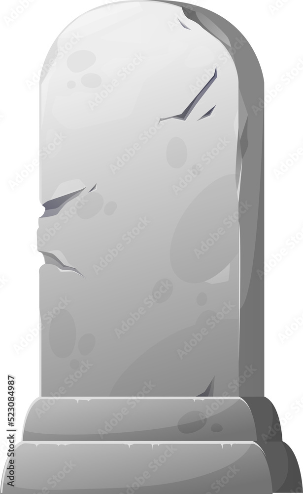 Ancient headstone, graveyard cartoon tombstone Stock Illustration ...