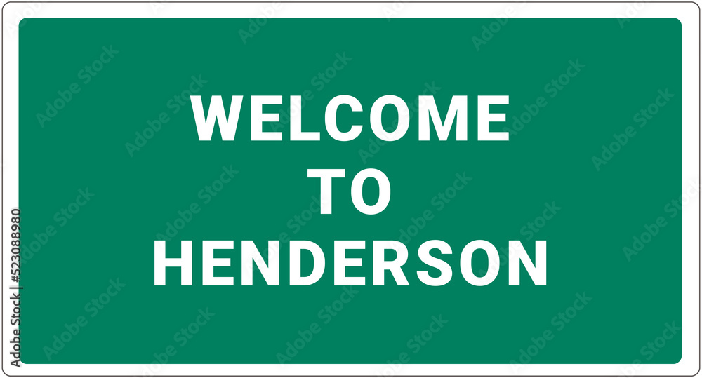 Welcome to Henderson. Henderson logo on green background. Henderson ...