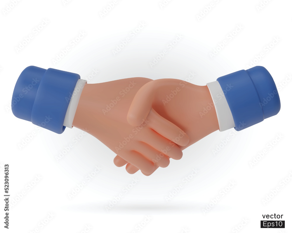 Hold one's hands cartoon icon design. People shaking hands. Business ...