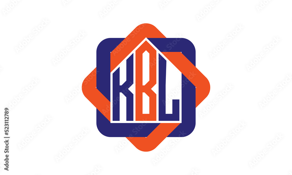 Vektorová grafika „KBL three letter real estate logo with home icon ...