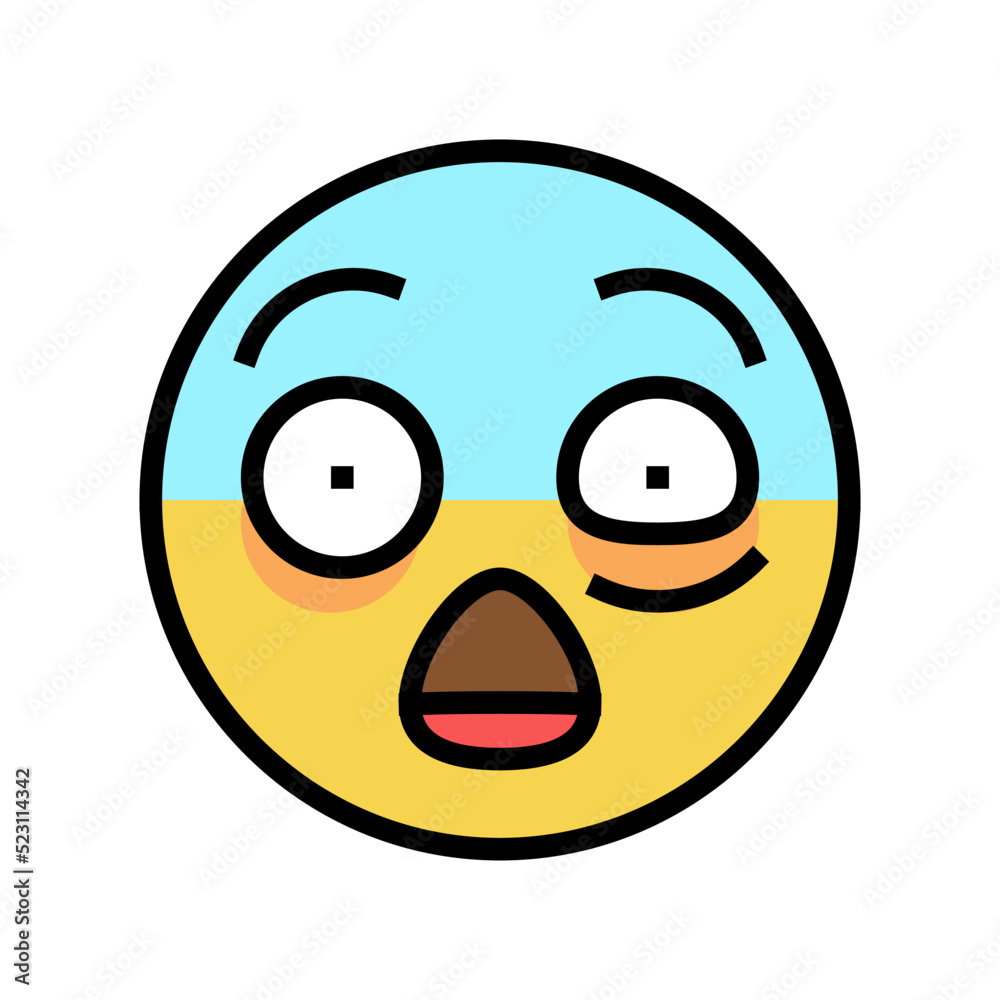 Omg Emoji Color Icon Vector Omg Emoji Sign Isolated Symbol Illustration Stock Vector Adobe Stock