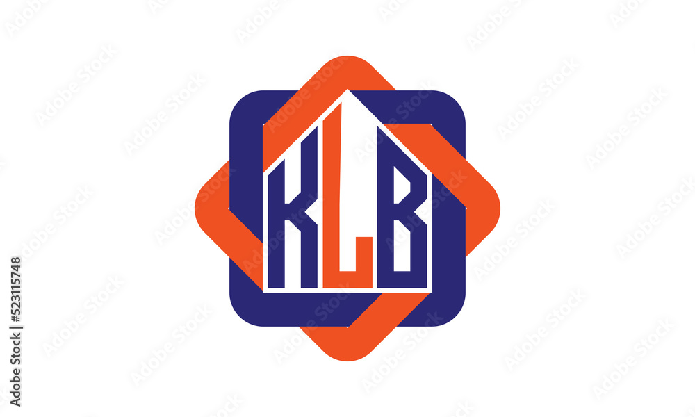 KLB three letter real estate logo with home icon logo design vector ...
