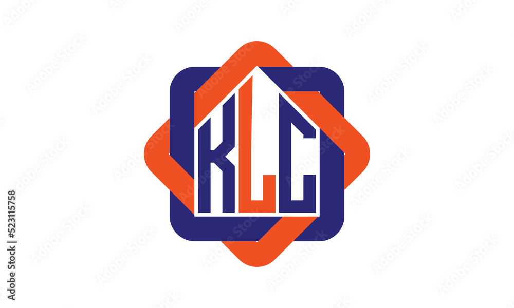 KLC three letter real estate logo with home icon logo design vector ...