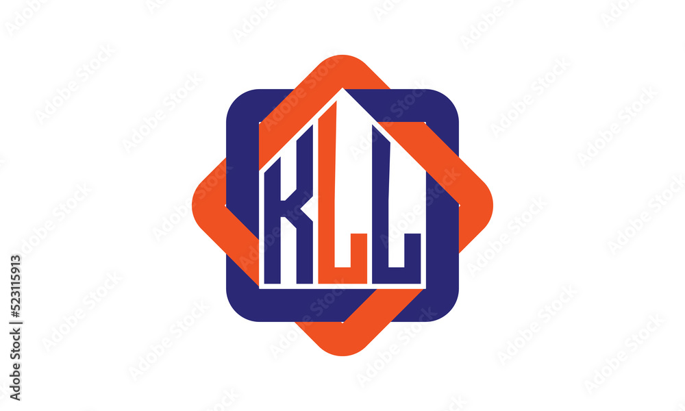 KLL three letter real estate logo with home icon logo design vector ...