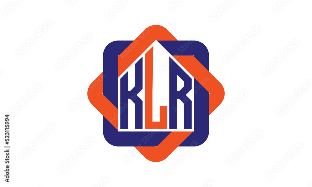 KLR three letter real estate logo with home icon logo design vector ...