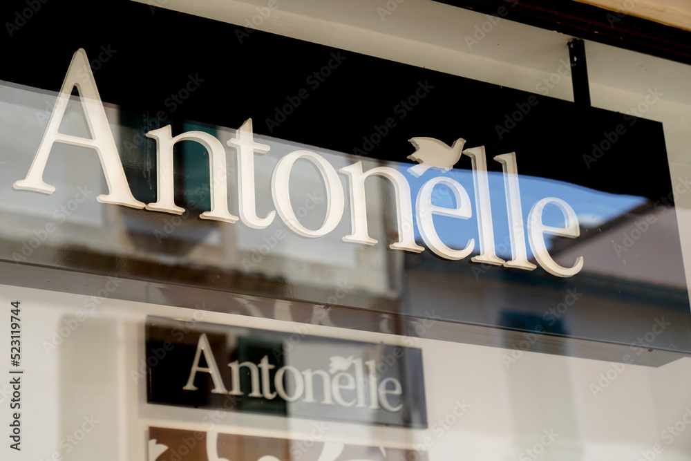 antonelle logo brand and sign text windows facade store fashion trend ...
