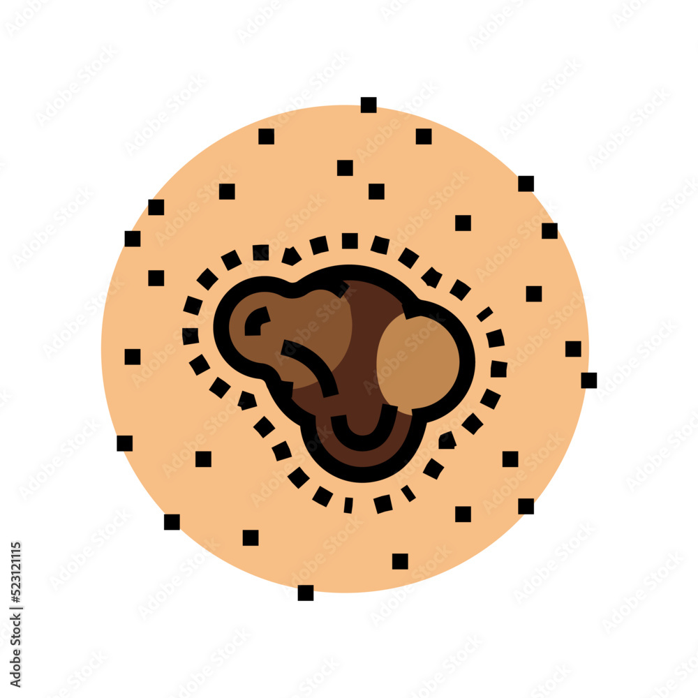 changing size chape color mole melanoma color icon vector. changing ...