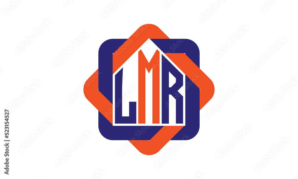 LMR three letter real estate logo with home icon logo design vector ...