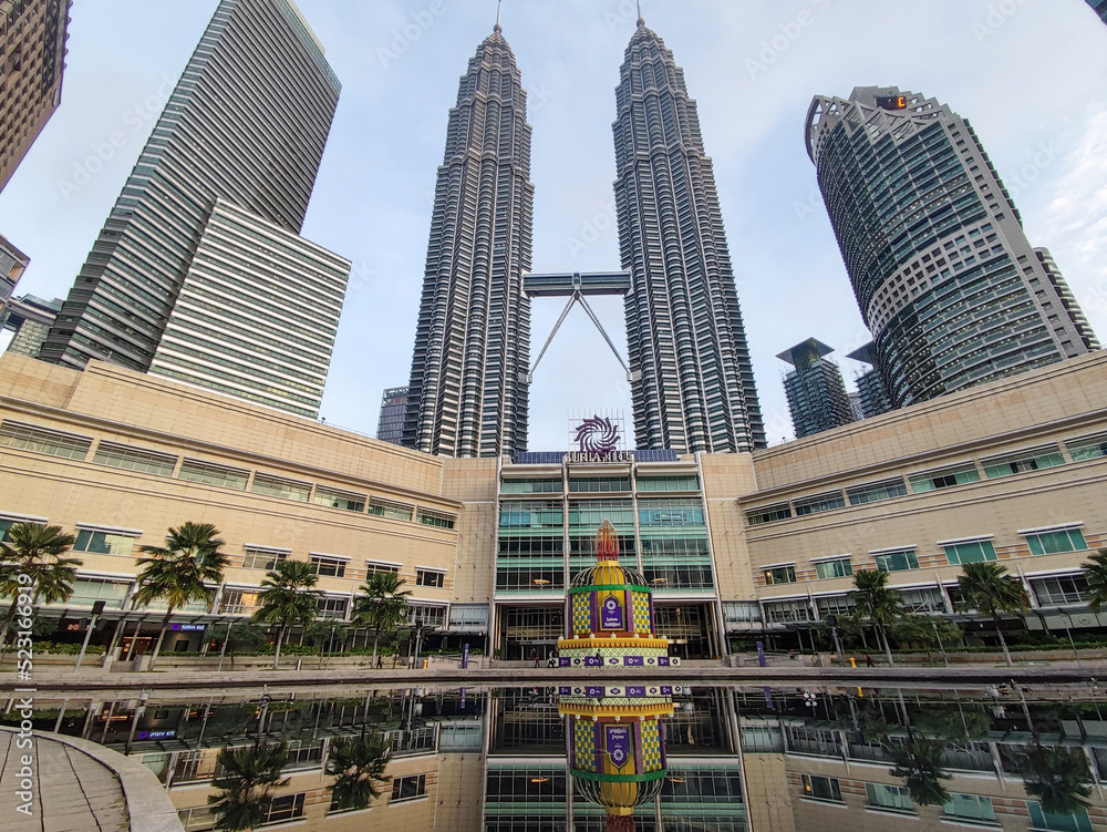 Petronas Twin Towers and KLCC Twin Towers in the city of Kuala Lumpur Stock Photo | Adobe Stock