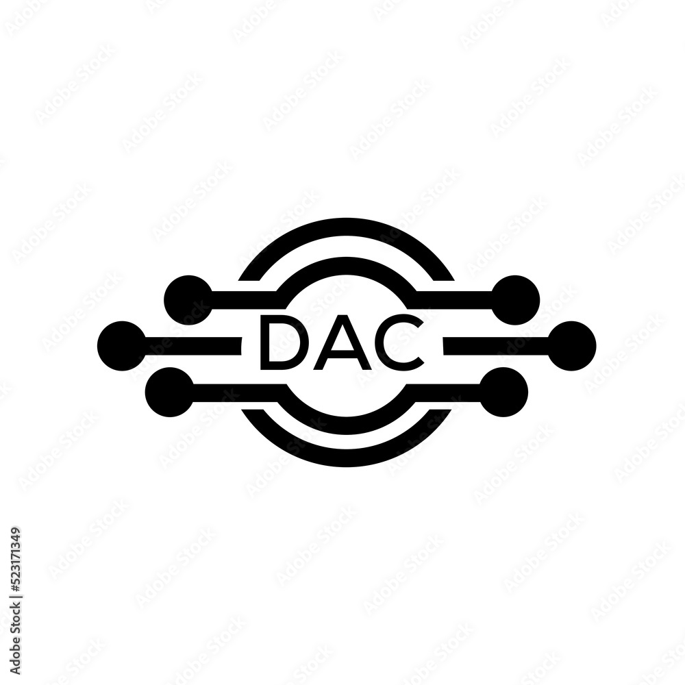 DAC letter logo. DAC best white background vector image. DAC Monogram ...