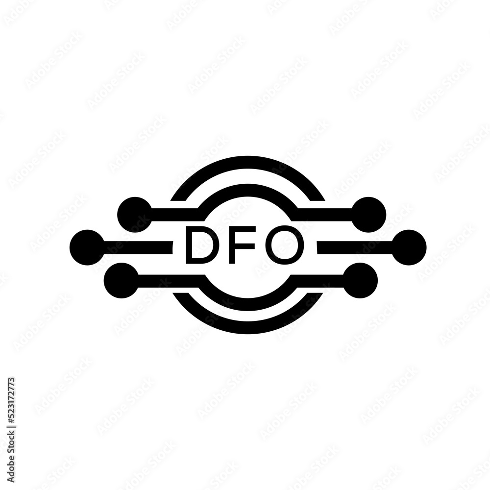 DFO letter logo. DFO best white background vector image. DFO Monogram ...