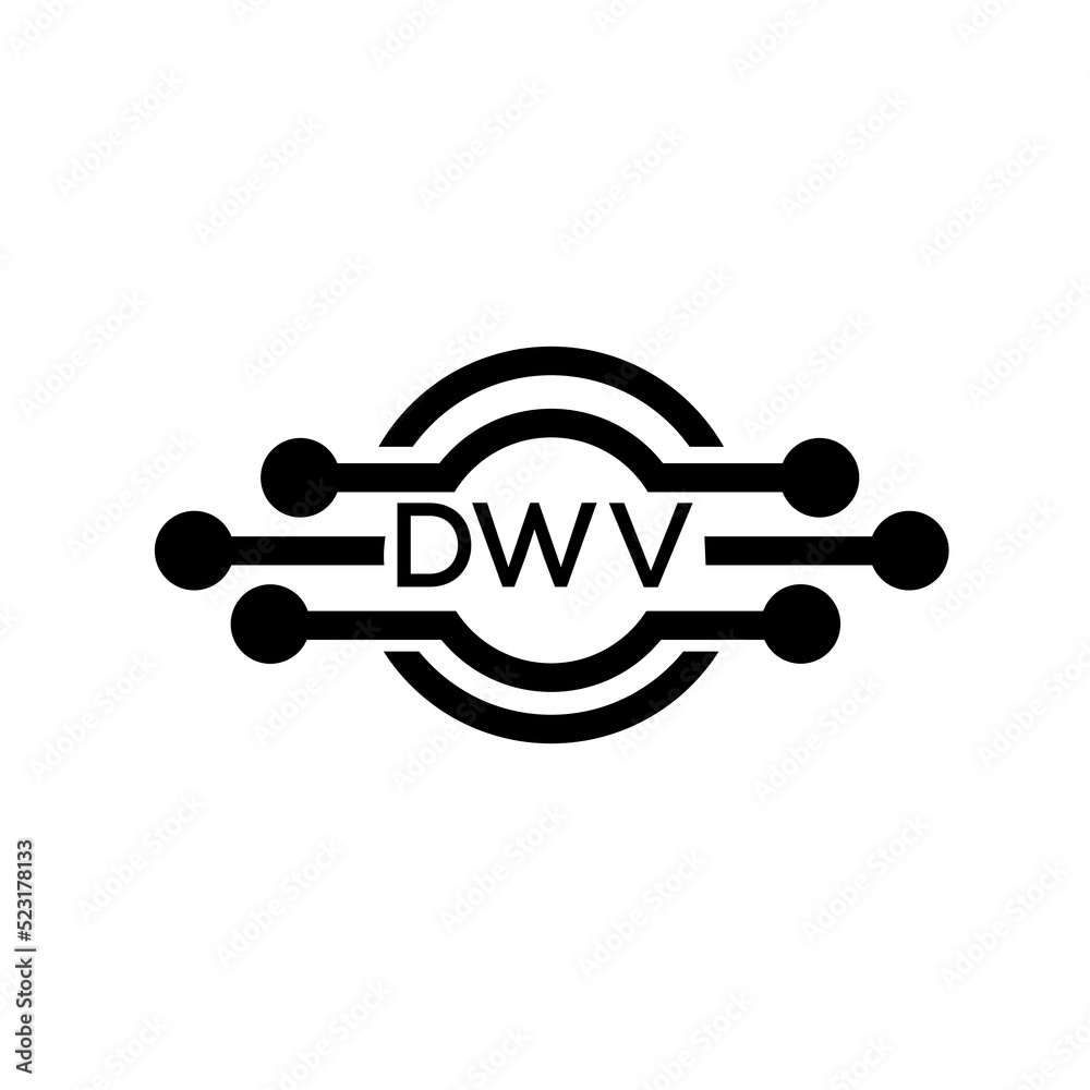 DWV letter logo. DWV best white background vector image. DWV Monogram ...