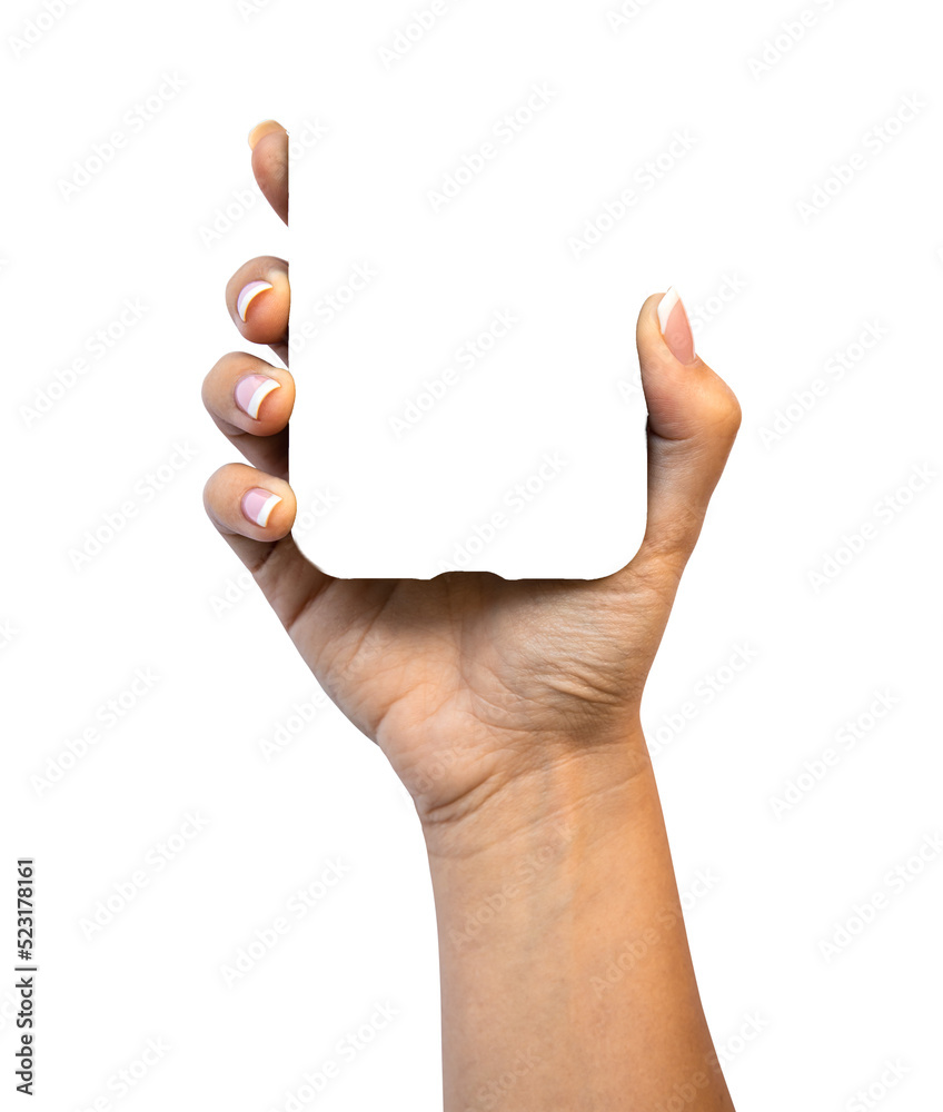 Smartphone hand template - mockup for your smartphone - isolated on ...