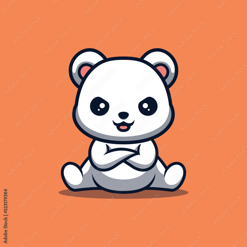 Angry Baby Bear Cartoon