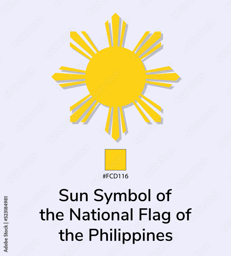 Vecteur Stock Vector Illustration of Sun Symbol of the National Flag of ...