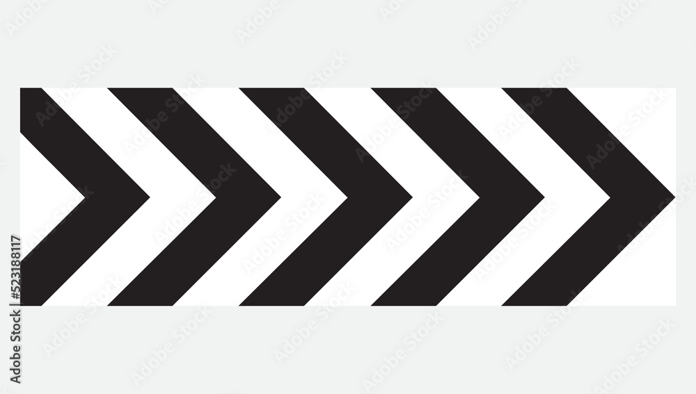 Arrow chevron symbol. Road signs. Right Arrow Vector Icon. Stock Vector ...