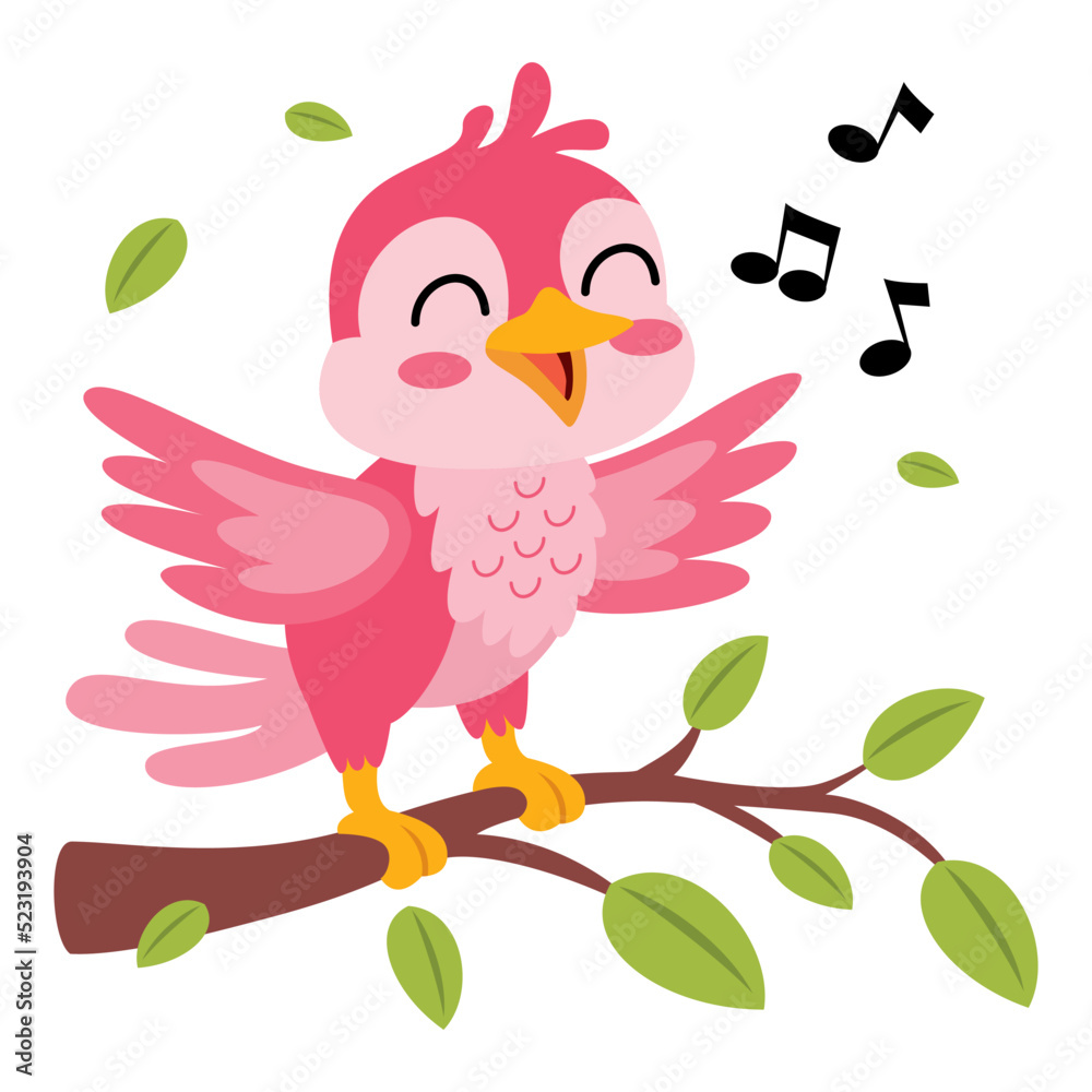 Cartoon Illustration Of A Bird Stock Vector | Adobe Stock