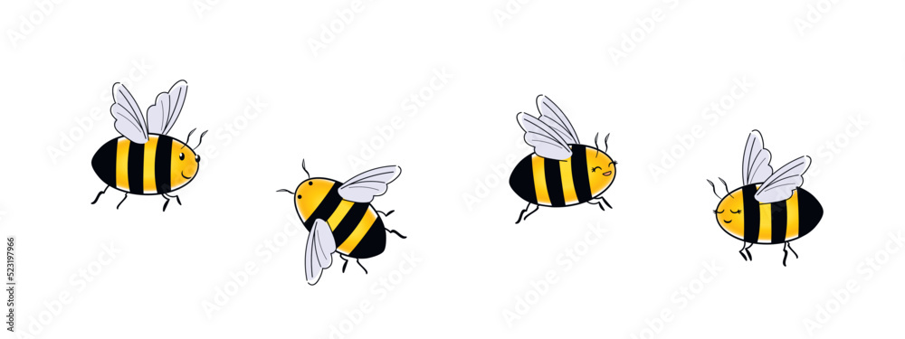 Bee simple drawing. bee icon. Symbol of honey production, healthy ...