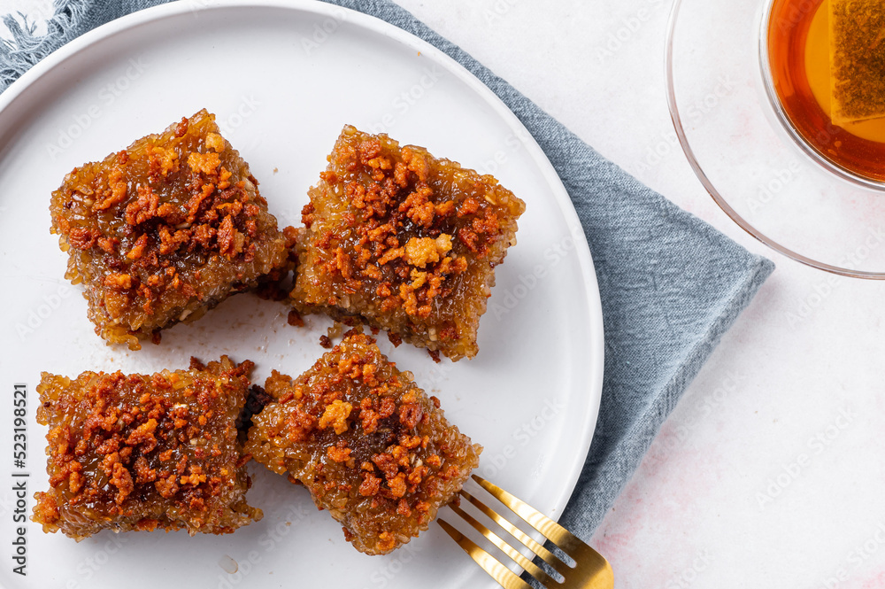 Biko is a sweet rice cake from the Philippines. It is made of coconut milk, brown sugar, ginger ...